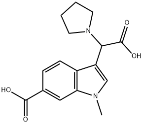 3-(carboxy(pyrrolidin-1-yl)methyl)-1-methyl-1H-indole-6-carboxylic acid | 1214038-98-8