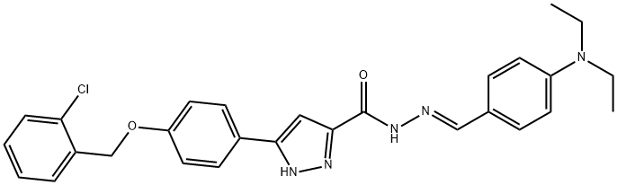 3-{4-[(2-chlorobenzyl)oxy]phenyl}-N'-{(E)-[4-(diethylamino)phenyl]methylidene}-1H-pyrazole-5 ...