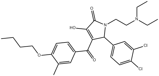 4-(4-butoxy-3-methylbenzoyl)-5-(3,4-dichlorophenyl)-1-(2-(diethylamino)ethyl)-3-hydroxy-1H ...