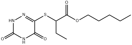 pentyl 2-[(3,5-dioxo-2,3,4,5-tetrahydro-1,2,4-triazin-6-yl)sulfanyl]butanoate | 302548-79-4