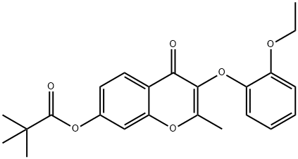 3-(2-ethoxyphenoxy)-2-methyl-4-oxo-4H-chromen-7-yl pivalate | 637750-87-9
