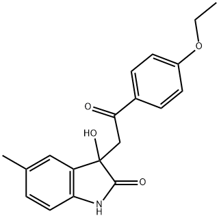 3-[2-(4-ethoxyphenyl)-2-oxoethyl]-3-hydroxy-5-methyl-1,3-dihydro-2H-indol-2-one | 442567-95-5