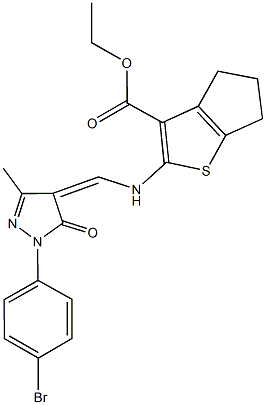 ethyl 2-({[1-(4-bromophenyl)-3-methyl-5-oxo-1,5-dihydro-4H-pyrazol-4-ylidene]methyl}amino)-5,6 ...