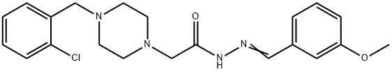 2-[4-[(2-chlorophenyl)methyl]piperazin-1-yl]-N-[(E)-(3-methoxyphenyl)methylideneamino]acetamide ...