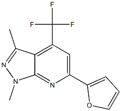 6-(furan-2-yl)-1,3-dimethyl-4-(trifluoromethyl)-1H-pyrazolo[3,4-b]pyridine | 834896-55-8