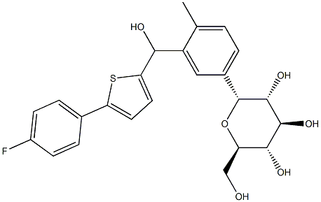 (2R,3R,4R,5S,6R)-2-(3-((5-(4-fluorophenyl)thiophen-2-yl)(hydroxy)methyl)-4-methylphenyl)-6 ...