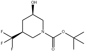 tert-butyl cis-3-hydroxy-5-(trifluoromethyl)piperidine-1-carboxylate(1932826-58-8) 1H NMR spectrum