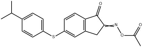 1H-Indene-1,2(3H)-dione, 5-[[4-(1-methylethyl)phenyl]thio]-, 2-(O-acetyloxime) CAS#: 1546704-29-3