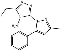 4H-1,2,4-Triazol-4-amine, 3-ethyl-5-(3-methyl-5-phenyl-1H-pyrazol-1-yl)- | 325728-88-9