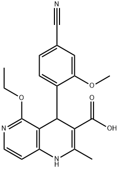 1,6-Naphthyridine-3-carboxylic acid, 4-(4-cyano-2-methoxyphenyl)-5-ethoxy-1,4-dihydro-2-methyl ...