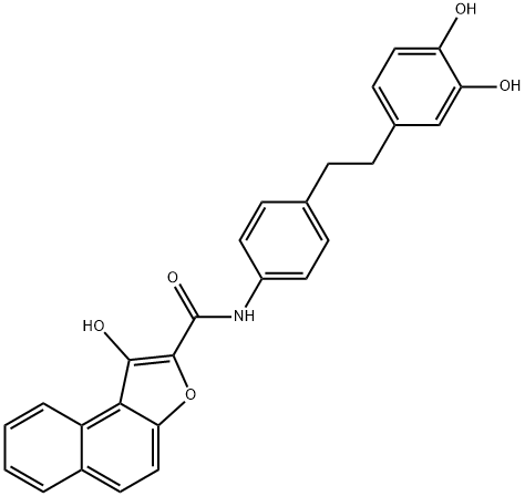 Naphtho[2,1-b]furan-2-carboxamide, N-[4-[2-(3,4-dihydroxyphenyl)ethyl]phenyl]-1-hydroxy ...