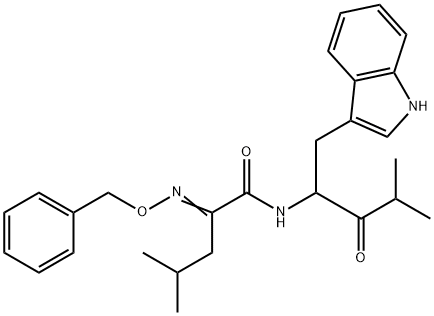 Pentanamide, N-[1-(1H-indol-3-ylmethyl)-3-methyl-2-oxobutyl]-4-methyl-2-[(phenylmethoxy)imino ...
