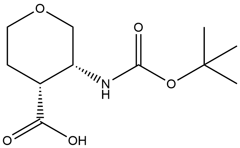 (3R,4R)-3-[[(1,1-Dimethylethoxy)carbonyl]amino]tetrahydro-2H-pyran-4-carboxylic acid | 1932307-96-4