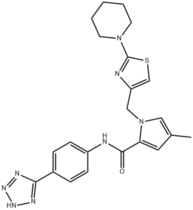1H-Pyrrole-2-carboxamide, 4-methyl-1-[[2-(1-piperidinyl)-4-thiazolyl]methyl]-N-[4-(2H-tetrazol-5 ...