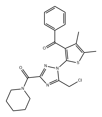 Piperidine, 1-[[1-(3-benzoyl-4,5-dimethyl-2-thienyl)-5-(chloromethyl)-1H-1,2,4-triazol-3-yl ...