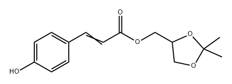 2-Propenoic acid, 3-(4-hydroxyphenyl)-, (2,2-dimethyl-1,3-dioxolan-4-yl)methyl ester CAS ...