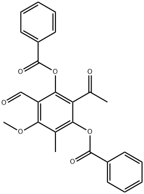 Benzaldehyde, 3-acetyl-2,4-bis(benzoyloxy)-6-methoxy-5-methyl- | 916987-33-2