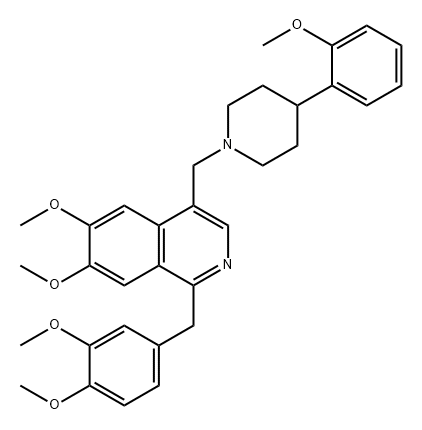Isoquinoline, 1-[(3,4-dimethoxyphenyl)methyl]-6,7-dimethoxy-4-[[4-(2-methoxyphenyl)-1 ...