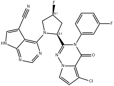 4-[(2S,4S)-2-[5-chloro-3-(3-fluorophenyl)-4-oxo-3H,4H-pyrrolo[2,1-f][1,2,4]triazin-2-yl]-4 ...