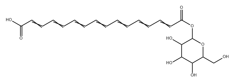 β-D-Glucopyranose, 1-[hydrogen (2E,4E,6E,8E,10E,12E,14E)-2,4,6,8,10,12,14-hexadecaheptaenedioate ...