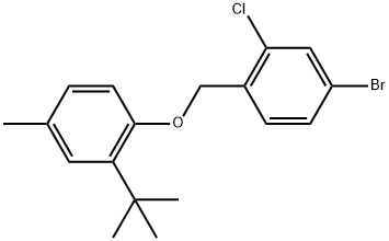 Benzene, 4-bromo-2-chloro-1-[[2-(1,1-dimethylethyl)-4-methylphenoxy]methyl]- | 1776725-30-4