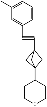 4-(3-(m-tolylethynyl)bicyclo[1.1.1]pentan-1-yl)tetrahydro-2H-pyran | 2794101-98-5