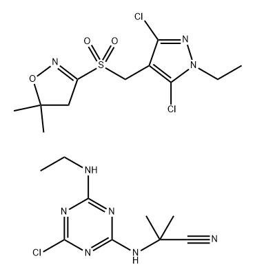 Propanenitrile, 2-[[4-chloro-6-(ethylamino)-1,3,5-triazin-2-yl]amino]-2-methyl-, compd. with 3 ...