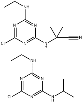 Propanenitrile, 2-[[4-chloro-6-(ethylamino)-1,3,5-triazin-2-yl]amino]-2-methyl-, mixt. with 6 ...