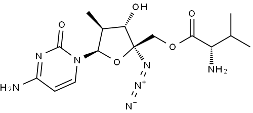 L-Valine,5′-esterwith4-amino-1-(4-C-azido-2-deoxy-2-methyl-β-D-arabinofuranosyl)-2(1H ...