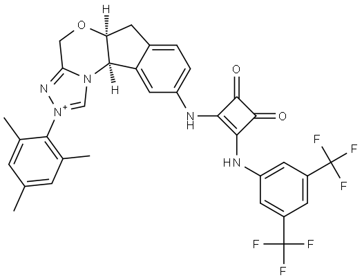4H,6H-Indeno[2,1-b][1,2,4]triazolo[4,3-d][1,4]oxazinium, 9-[[2-[[3,5-bis(trifluoromethyl)phenyl ...
