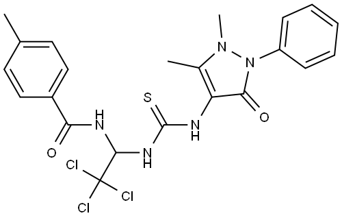 4-METHYL-N-[2,2,2-TRICHLORO-1-({[(1,5-DIMETHYL-3-OXO-2-PHENYL-2,3-DIHYDRO-1H-PYRAZOL-4-YL)AMINO ...