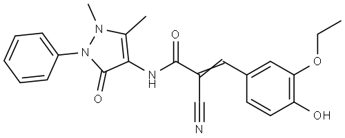 (2Z)-2-CYANO-N-(1,5-DIMETHYL-3-OXO-2-PHENYL-2,3-DIHYDRO-1H-PYRAZOL-4-YL)-3-(3-ETHOXY-4 ...